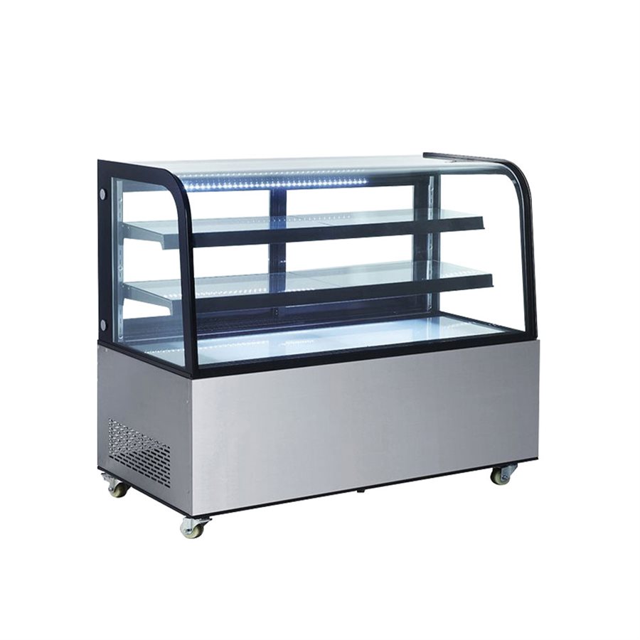 NEW AIR CURVED GLASS REFRIGERATED DISPLAY CASE 60"X27"X48"
